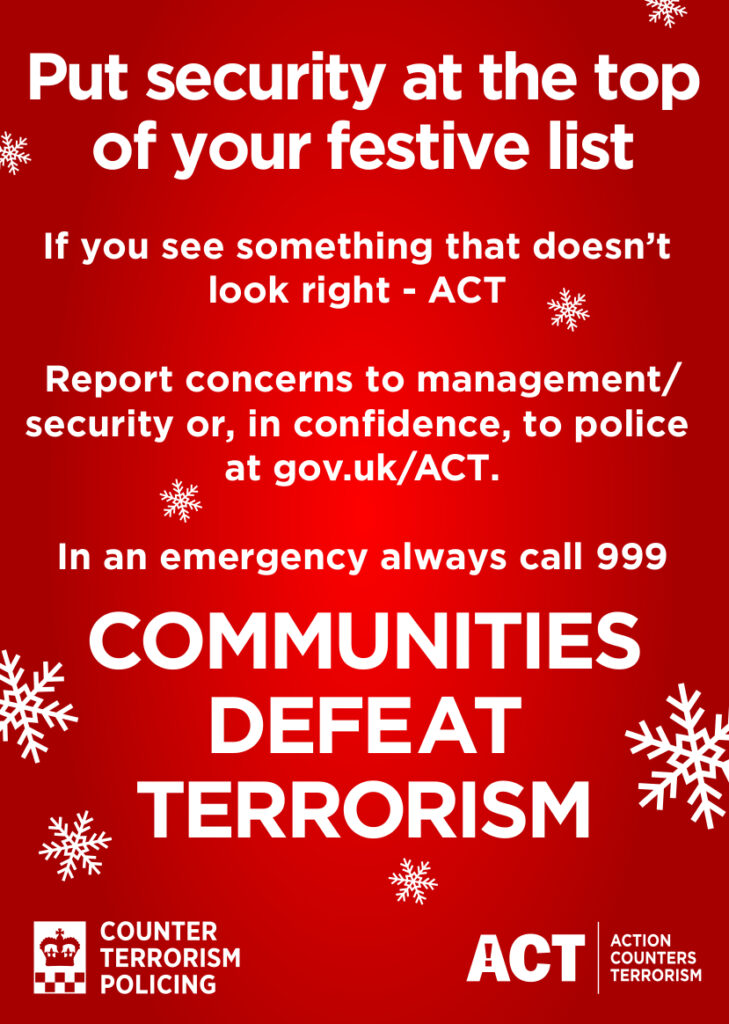 Support for West Midlands Counter Terrorism 2019 Christmas campaign ...
